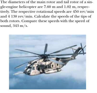 Solved The diameters of the main rotor and tail rotor of a | Chegg.com