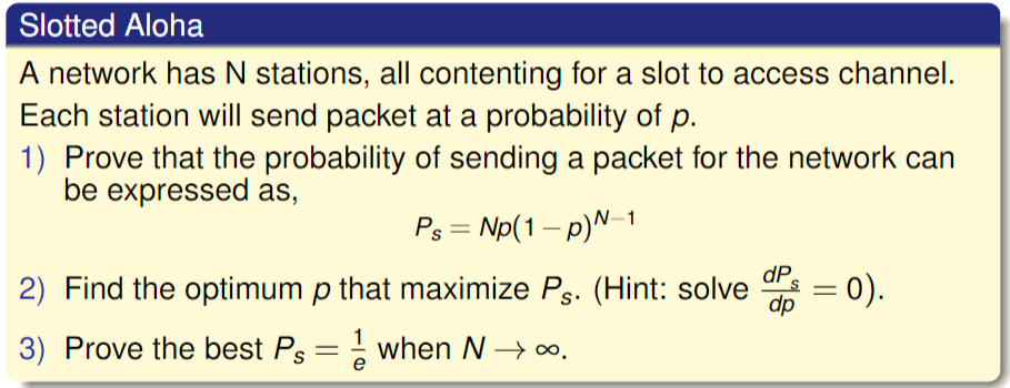 Solved Slotted Aloha A network has N stations, all | Chegg.com