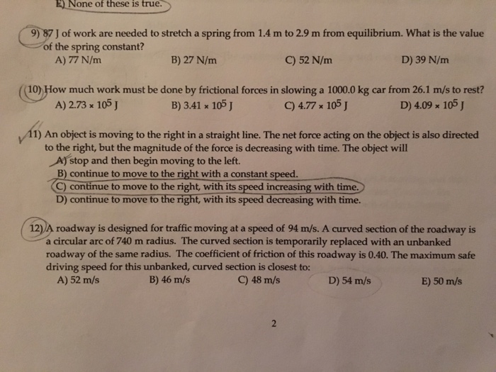 Solved 87 J of work are needed to stretch a spring from 1.4 | Chegg.com