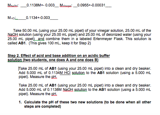 Take 50.00 mL (using your 25.00 mL pipet) of your | Chegg.com