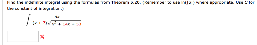 Solved Find the indefinite integral using the formulas from | Chegg.com