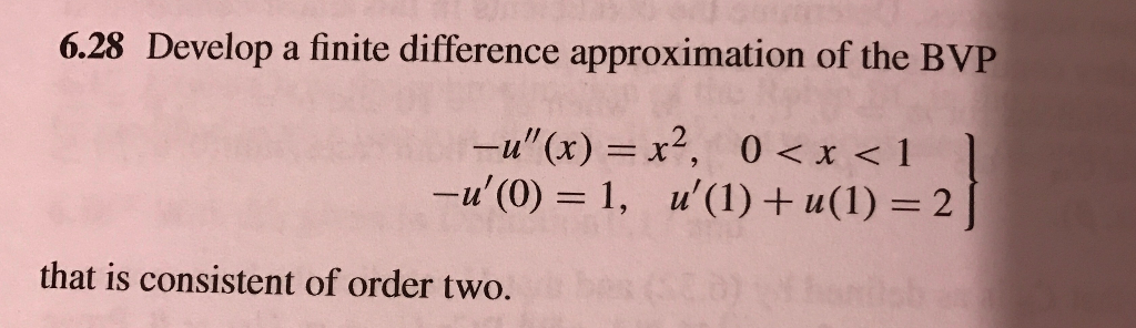 Solved Develop a finite difference approximation of the BVP | Chegg.com