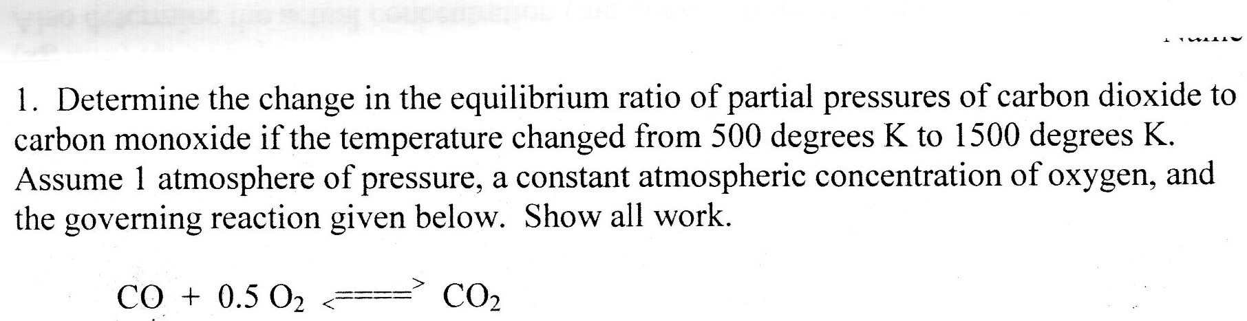 Solved Determine the change in the equilibrium ratio of | Chegg.com