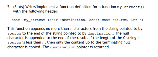 Solved Write/Implement a function definition for a function | Chegg.com