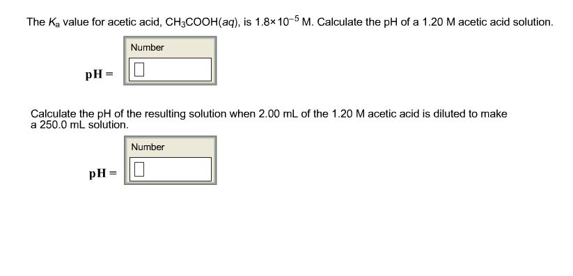 Solved The Ka value for acetic acid, CH3COOH(aq), is 1.8x | Chegg.com