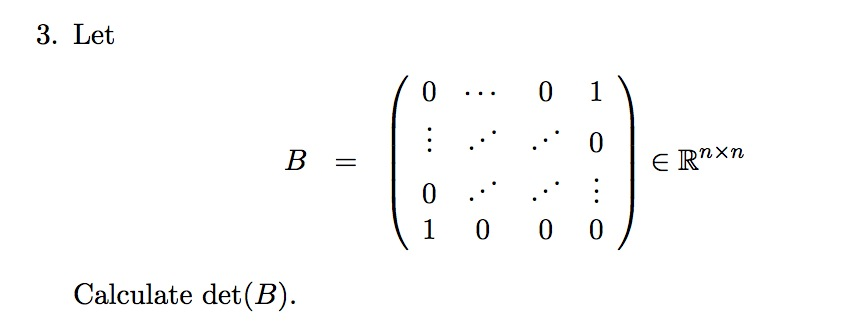 Solved Let Calculate det(S). | Chegg.com