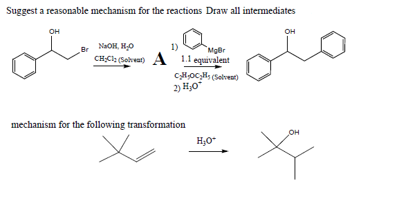 Solved: Suggest A Reasonable Mechanism For The Reactions D... | Chegg.com Solved: Suggest A Reasonable Mechanism For The Reactions D... | Chegg.com