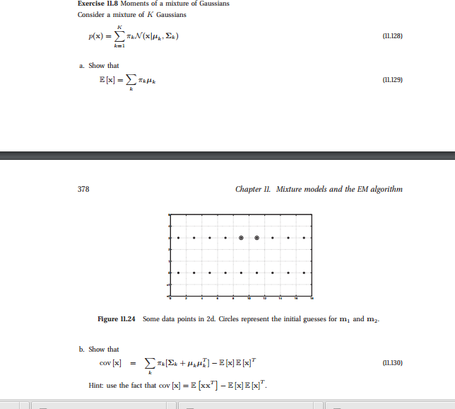Consider a mixture of K Gaussians p(x) = sigma_k=1^K | Chegg.com