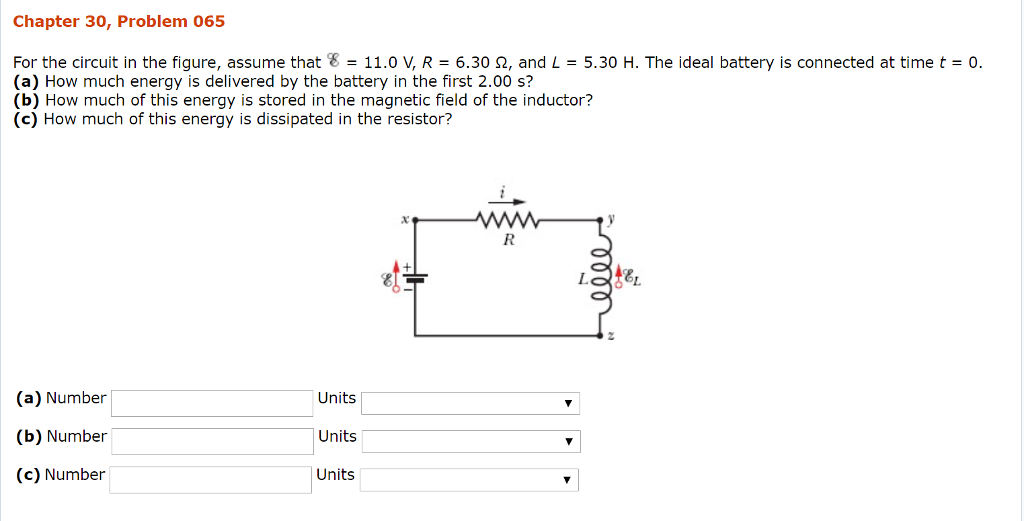 Solved Chapter 30, Problem 065 For the circuit in the | Chegg.com