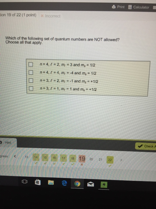 Solved Which of the following set of quantum numbers are NOT | Chegg.com