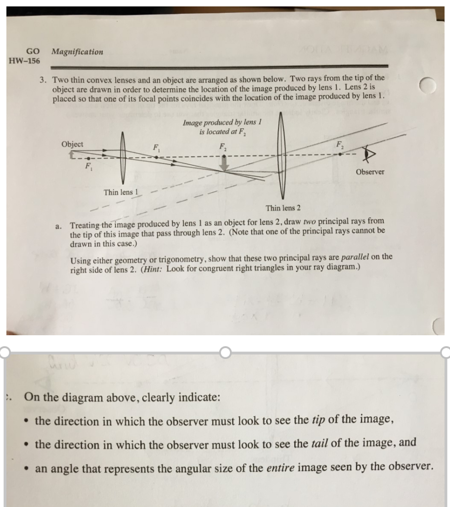Solved Two thin convex lenses and an object are arranged as | Chegg.com