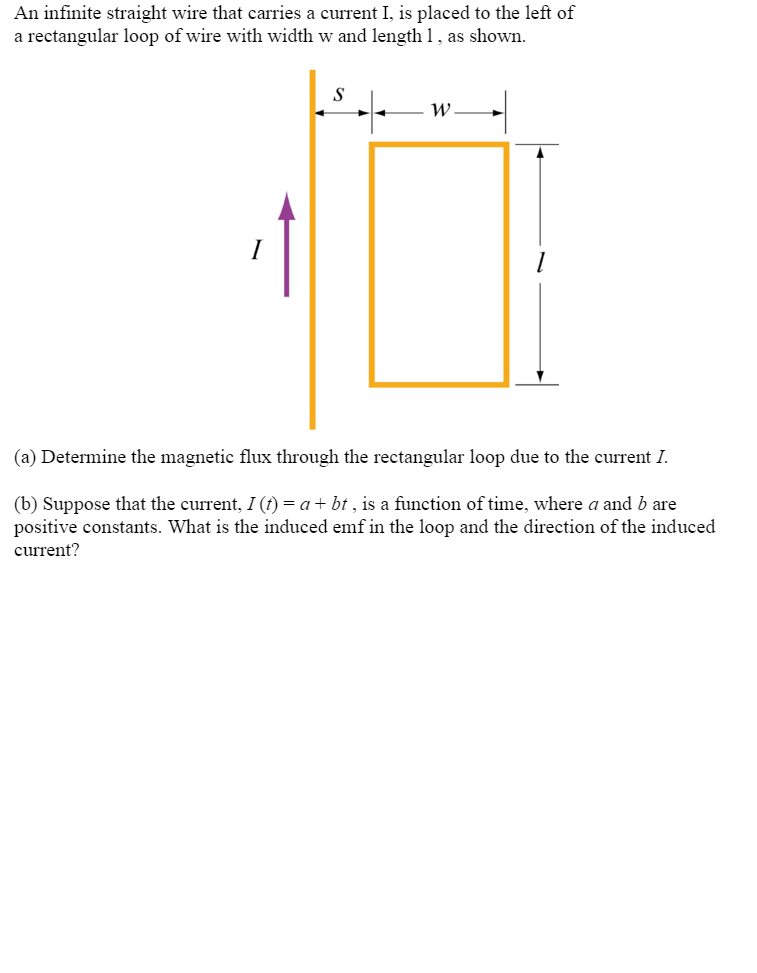 Solved All infinite straight wire that carries a current I. | Chegg.com