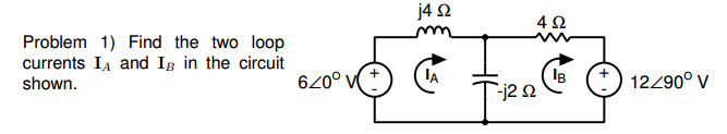 Solved Find the two loop currents Ia and Ib in the circuit | Chegg.com