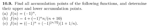 Solved Find all accumulation points of the following | Chegg.com