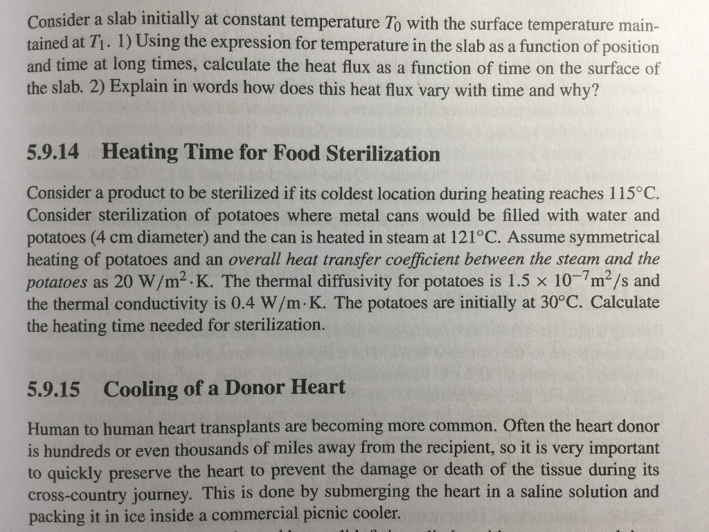 Solved Consider a slab initially at constant temperature To | Chegg.com