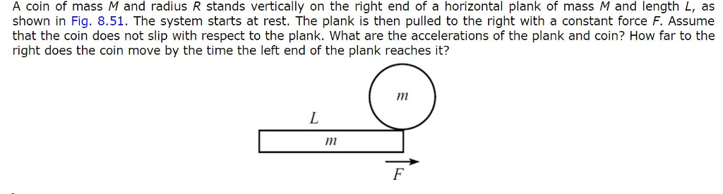 A coin of mass M and radius R stands vertically on | Chegg.com
