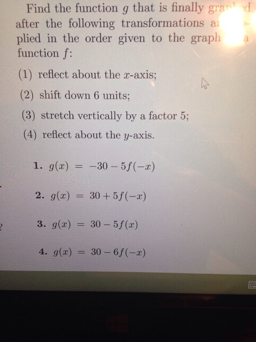 Solved Find the function g that is finally grad after the | Chegg.com