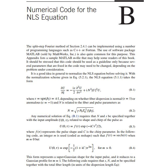 Implement The Split Step Fourier Method Of Section