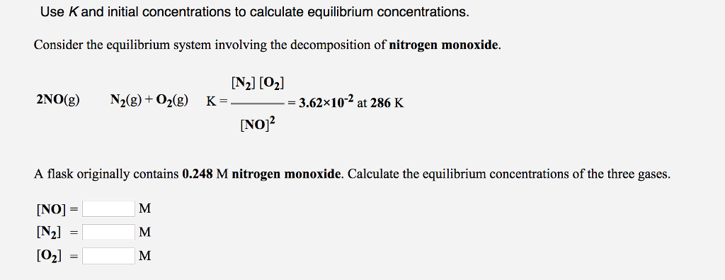 Solved Use K and initial concentrations to calculate | Chegg.com