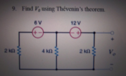 Solved Find V0 using Thevenin's theorem | Chegg.com