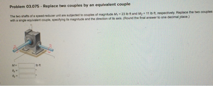 Solved Replace two couples by an equivalent couple The two | Chegg.com