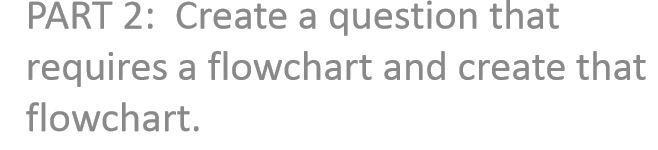 Solved Create a question that requires a flowchart and | Chegg.com
