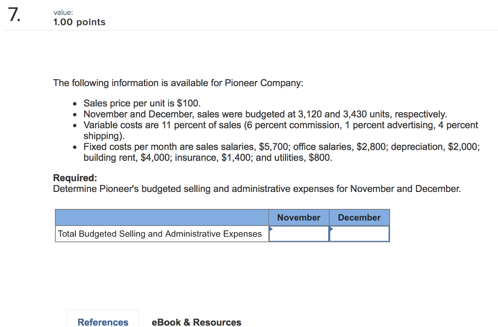 Solved The following information is available for Pioneer | Chegg.com