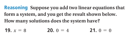Solved Suppose you add two linear equations that form a | Chegg.com