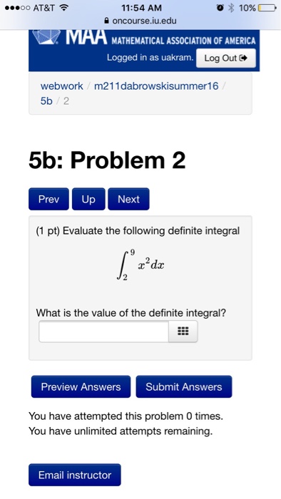 Solved Evaluate the following definite integral | Chegg.com Solved Evaluate the following definite integral | Chegg.com