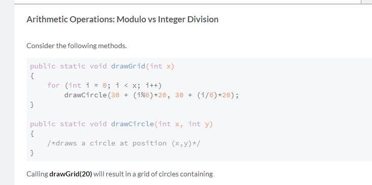 Solved Arithmetic Operations: Modulo vs Integer Division | Chegg.com