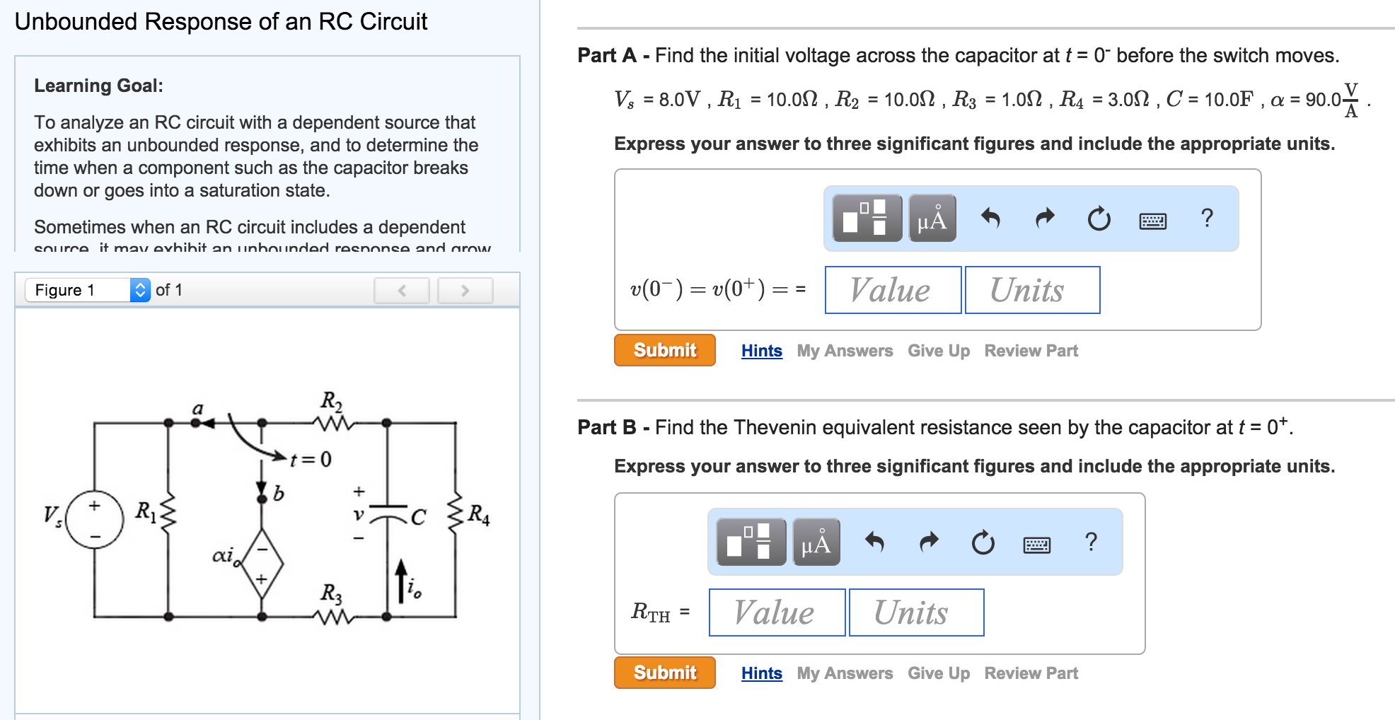 To Analyze An Rc Circuit With A Dependent Source That