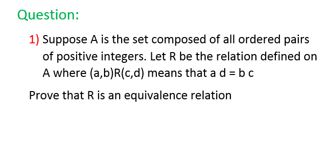 Solved Question: 1) Suppose A is the set composed of all | Chegg.com