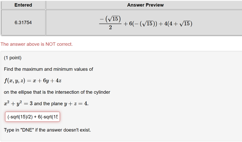 Solved Find The Maximum And Minimum Values Of F X Y Z