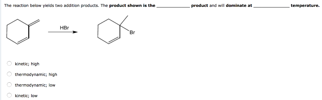 Solved The reaction below yields two addition products. The | Chegg.com
