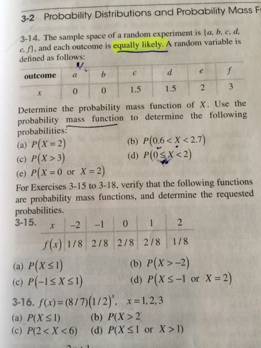 3-2 Probability Distributions and Probability Mass F | Chegg.com