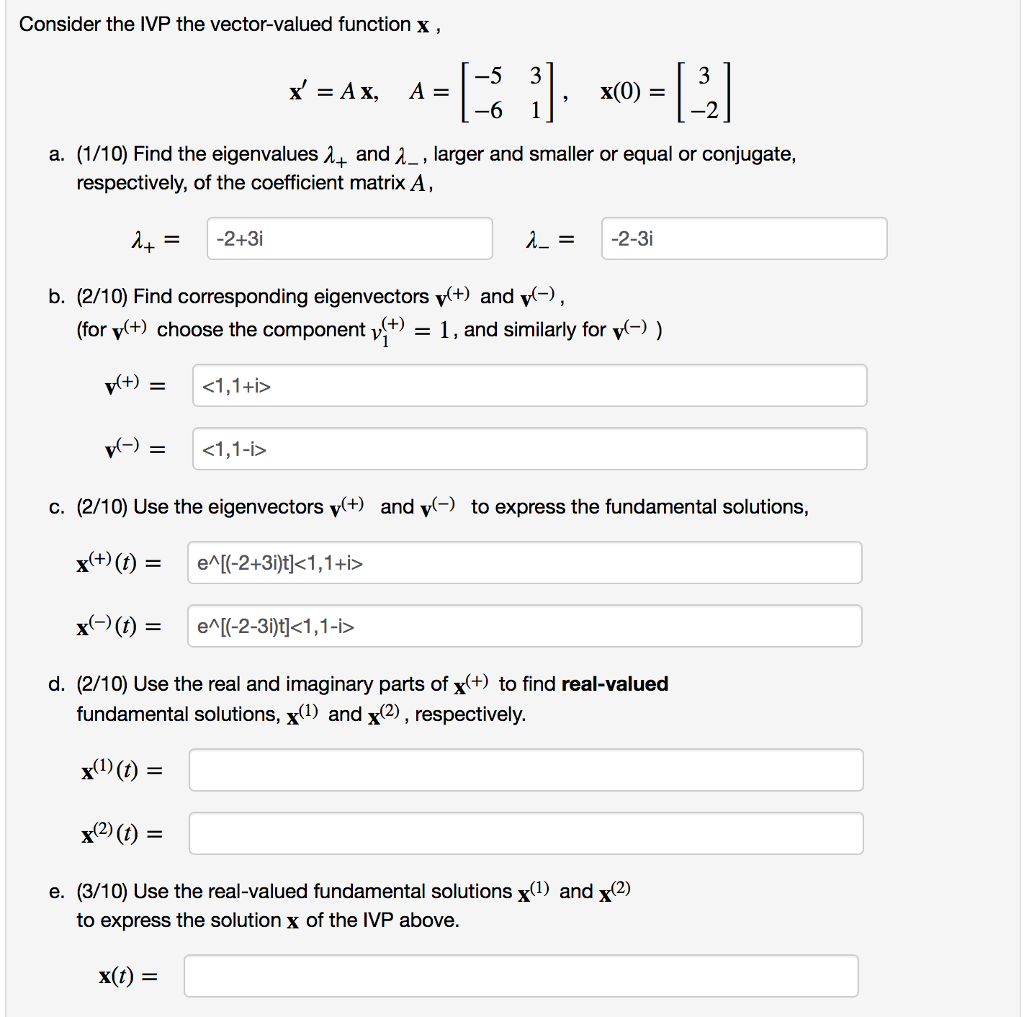 Solved Consider the IVP the vector-valued function x, x' = | Chegg.com