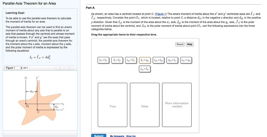 Solved Parallel-Axis Theorem for an Area Part A Learning | Chegg.com