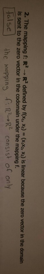 Solved The mapping f: R^2 rightarrow R^2 defined by f(X_1, | Chegg.com