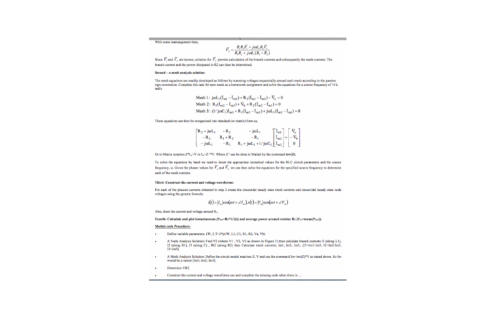Solved Matlab Computational Tool Matlab Of Course Much More
