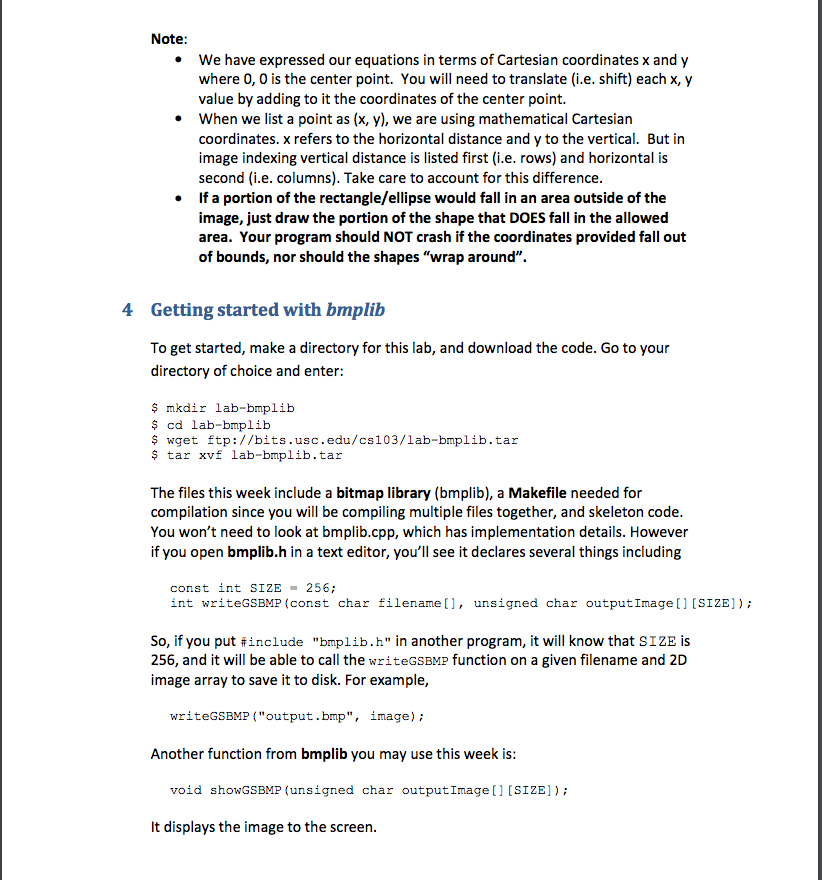 Solved CS 103 Lab - 2D Arrays & Image Processing 1 | Chegg.com