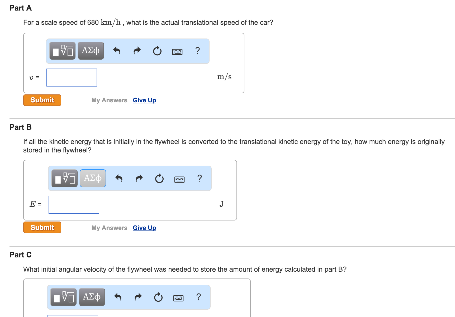 Solved When a toy car is rapidly scooted across the floor, | Chegg.com