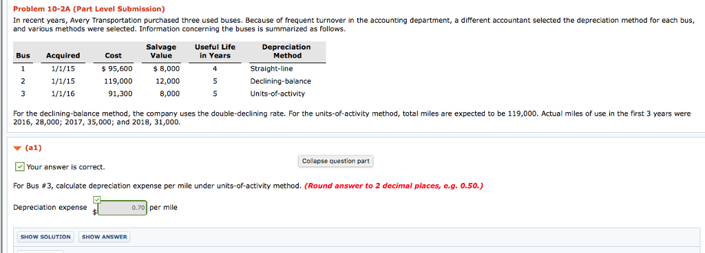 Solved Problem 10-2A (Part Level Submission) In recent | Chegg.com