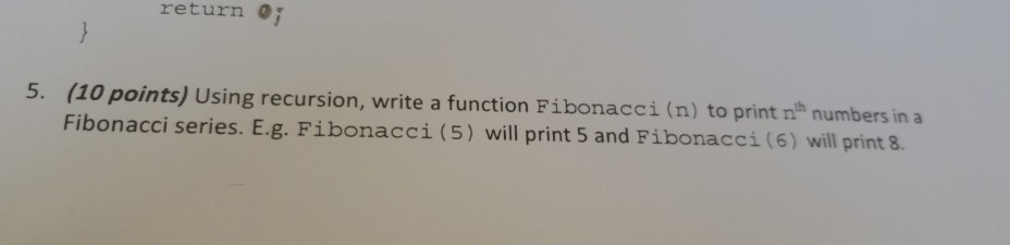 Solved return 0j (10 points) Using recursion, write a | Chegg.com
