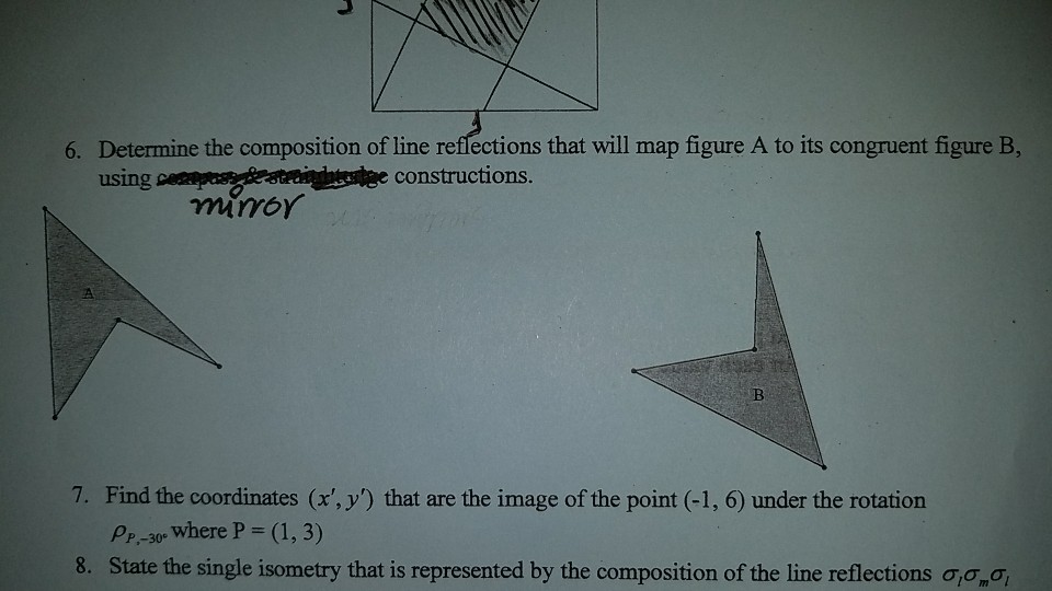 Solved Determine the composition of line reflections that | Chegg.com
