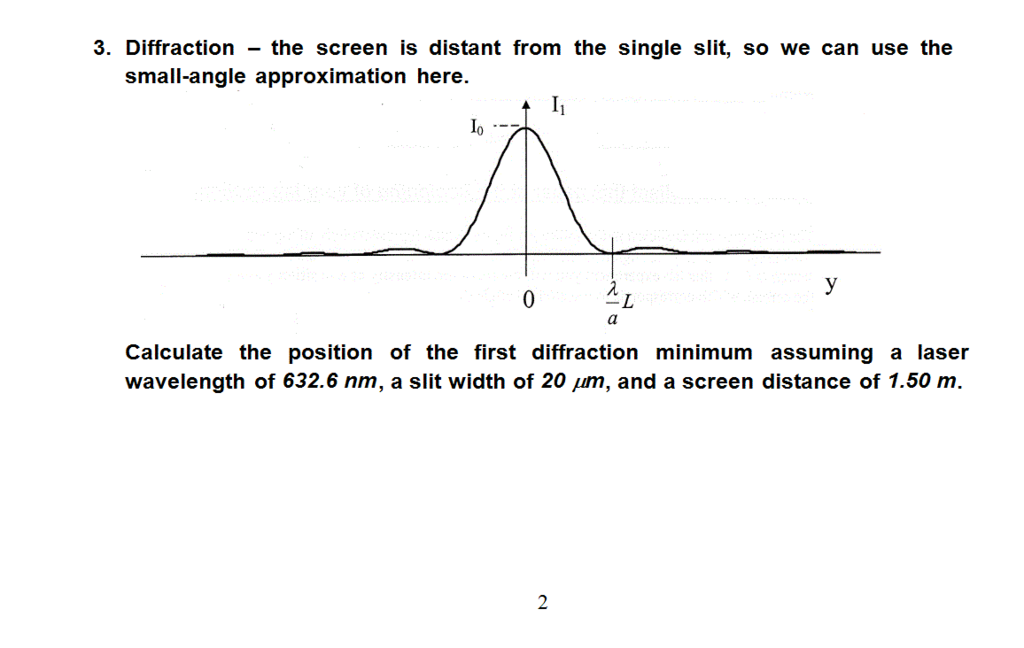 Solved Diffraction - the screen is distant from the single | Chegg.com