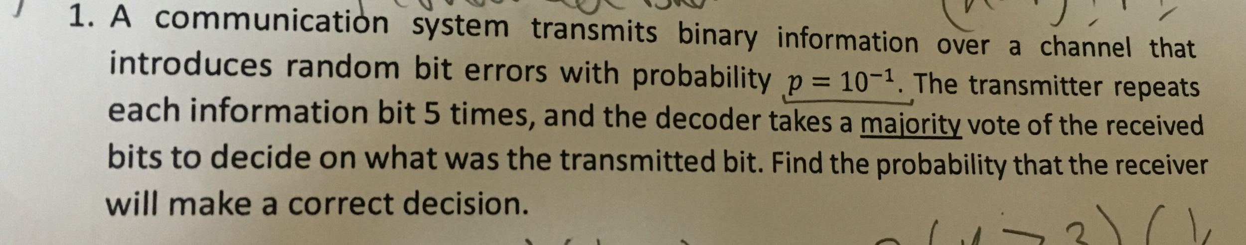 Solved A Communication System Transmits Binary Information 