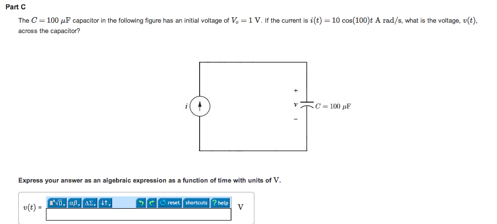 Solved Part A For the following circuit, the DC source has | Chegg.com
