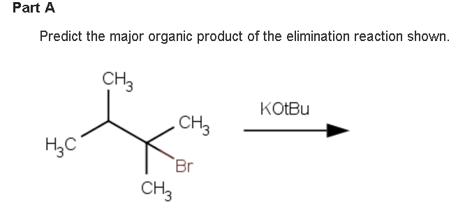 Solved Predict the major organic product of the elimination | Chegg.com
