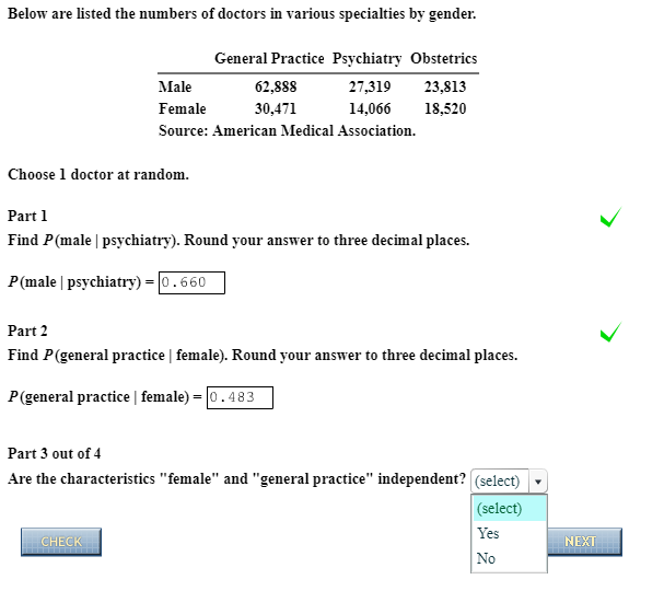 Solved Below are listed the numbers of doctors in various | Chegg.com