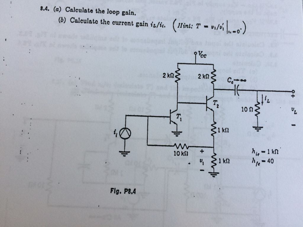 Solved (a) Calculate the loop gain. (b) Calculate the | Chegg.com